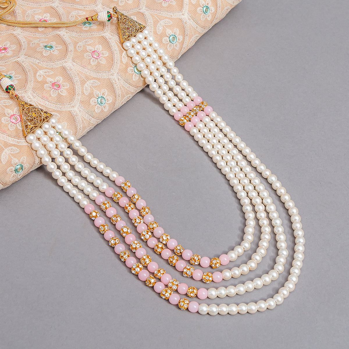 Cream and pink elegant mala – raaya.in